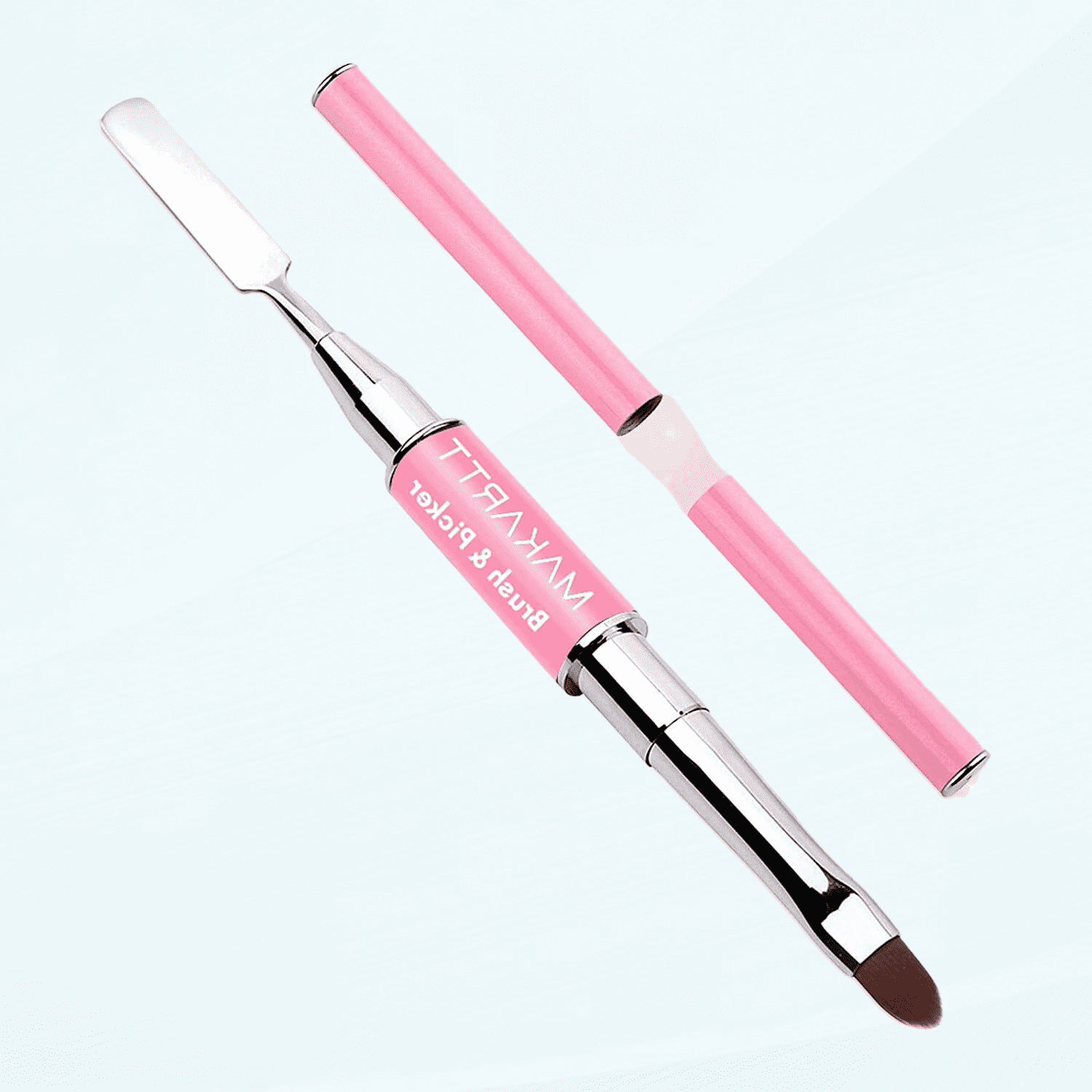 Gel Nail Brush with spatula, Dual-Ended Nail Art Brush, 2 IN 1 design ...
