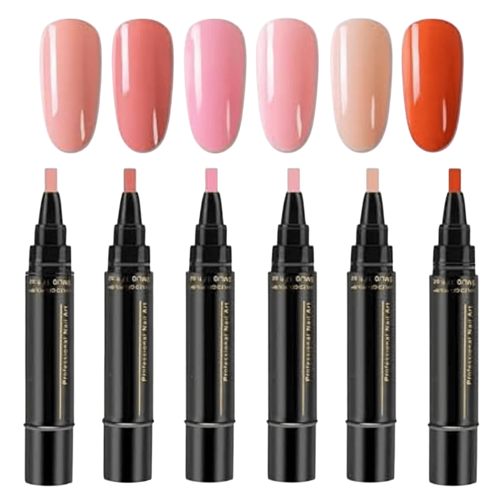 Gel Nail Polish Pens Quick Dry 6 Colors Nail Polish Markers Pens No UV ...