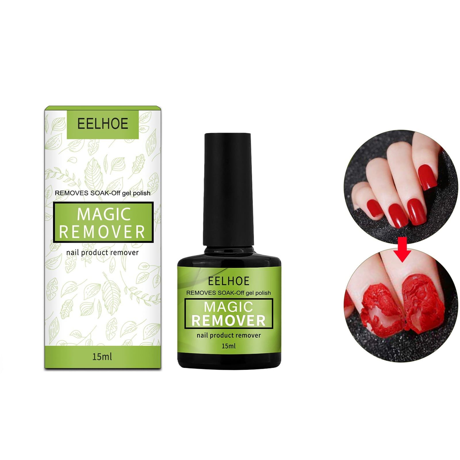 Gel Nail Polish Remover 2024 New Upgraded Magic Nail Polish Remover Remove Soak Off Gel Polish Magic Remover Gel Polish and Acrylic No Soaking or Wrapping Walmart