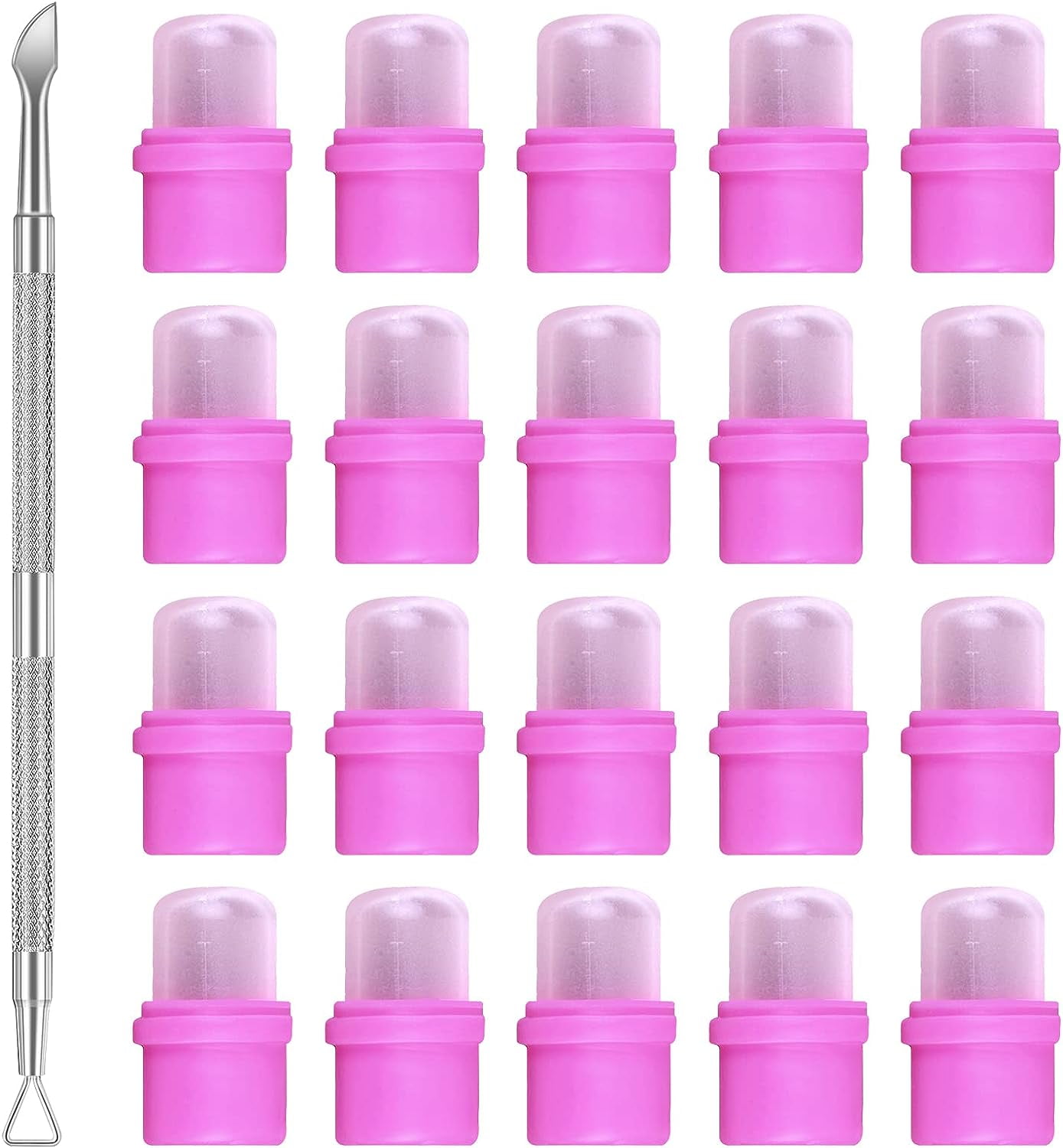 Gel Nail Polish Remover Kit with 20pcs Nail Polish Remover Clips Cap ...