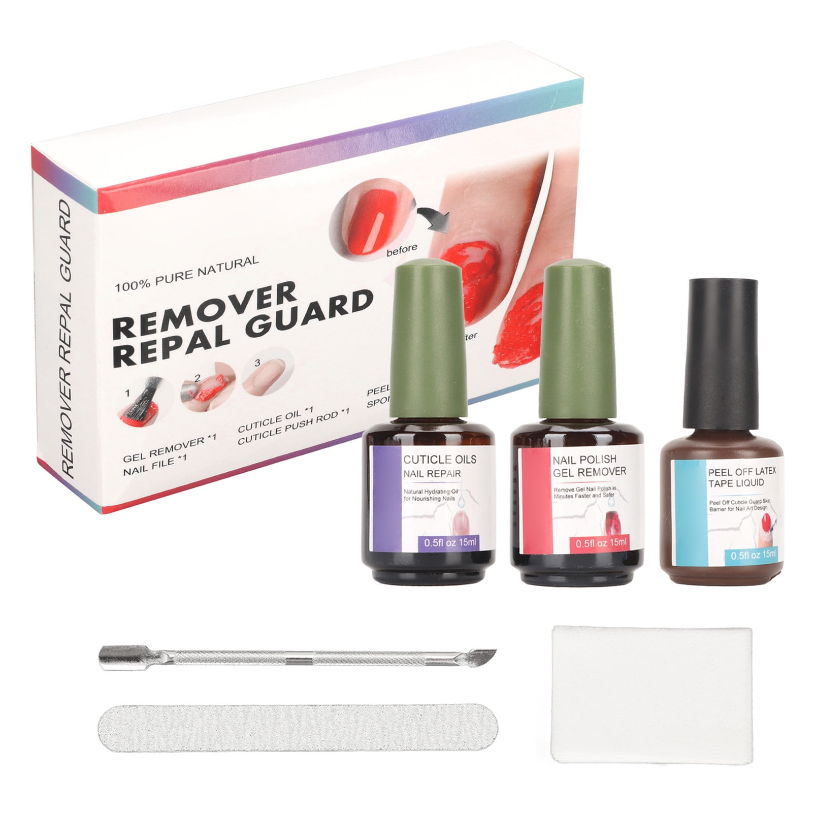 Gel Nail Polish Remover Quickly Safe Mild Professional Soaking Nail Gel ...