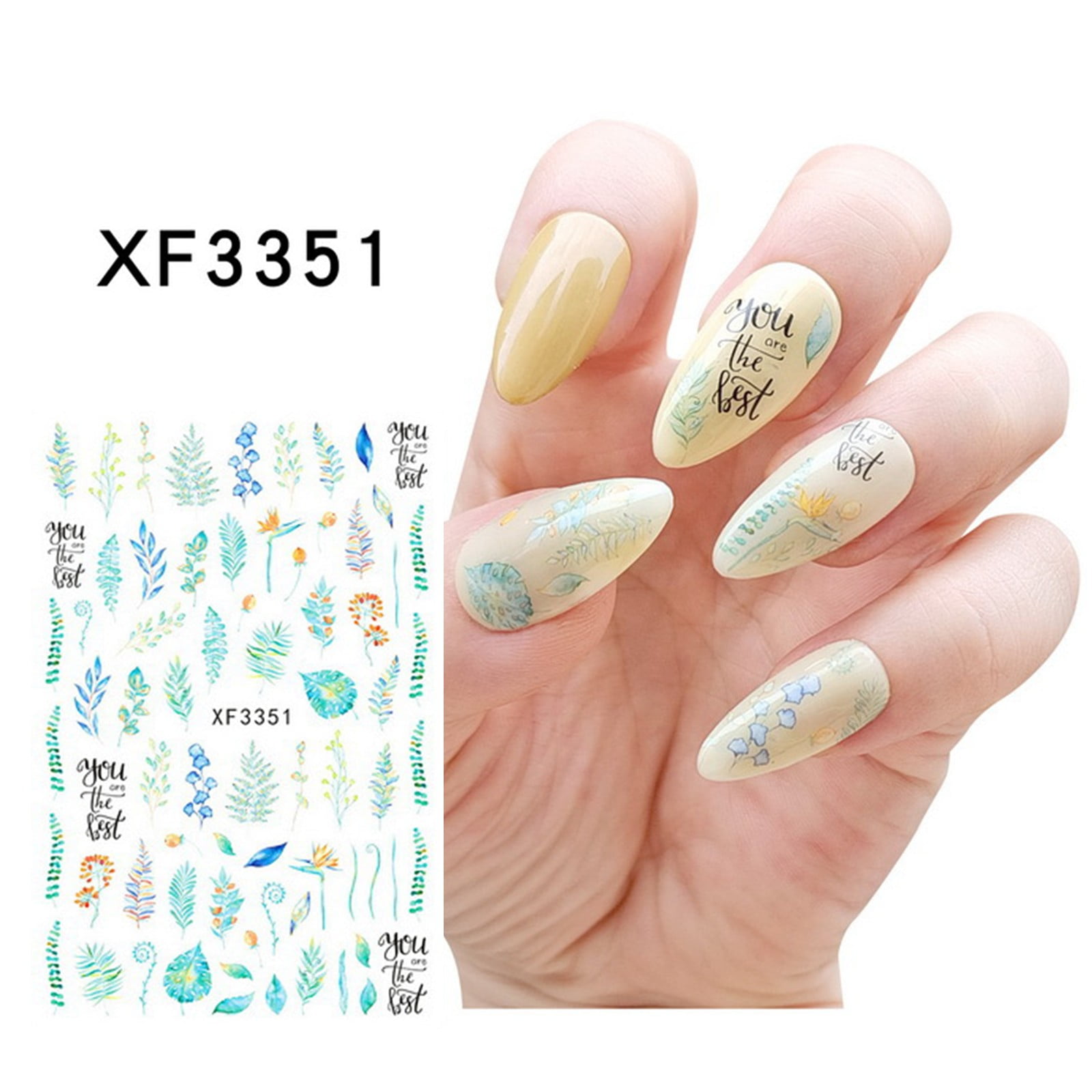 Gel Nail Sticker Strips Solid Colors Toddler Nail Stickers Little Girls ...