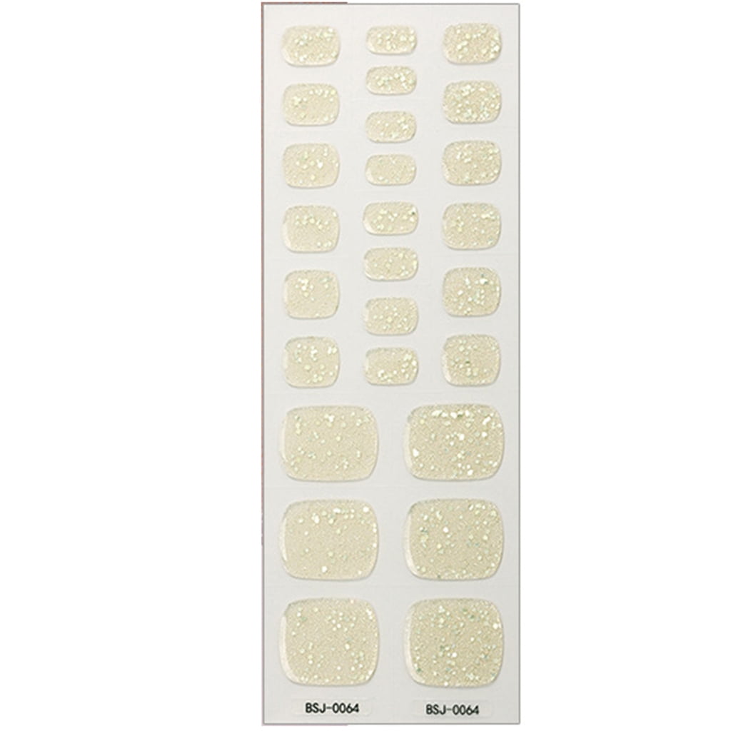 Gel Nail Wraps Toenail Patches Nail Semi-cured UV Toe Nail Stickers ...