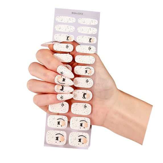 Gel Nails Stickers Not Bake Design Long Last Festive Dance Nails Wraps ...