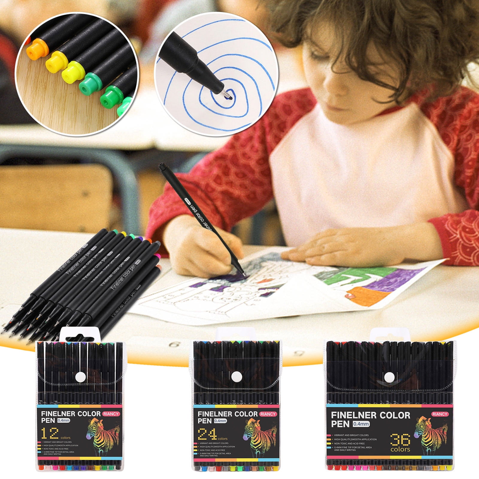 Gel Pens,0.5mm Colored Fine Ink Gel Pen Point Smooth Writing Pen,Color ...