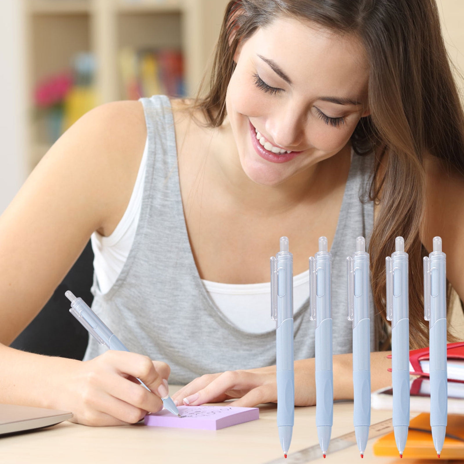 Gel Pens 0.5mm Fine Point Black Ink | Smooth Writing Frosted Grip ...