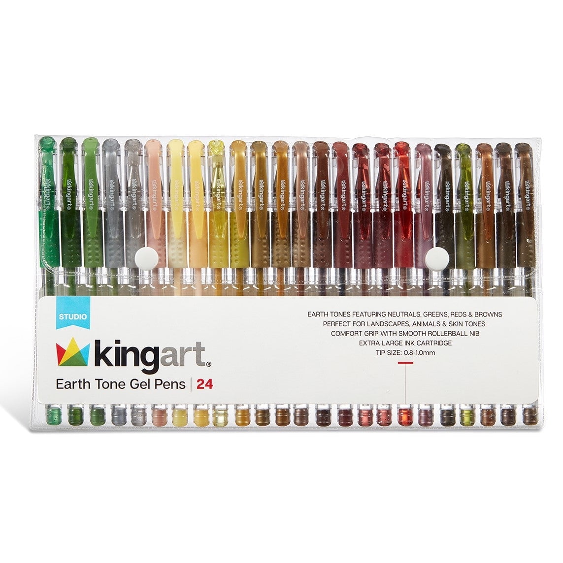 KINGART® Soft Grip Drawing Gel Pens, 2.0mm Ink Cartridge, For Adults ...