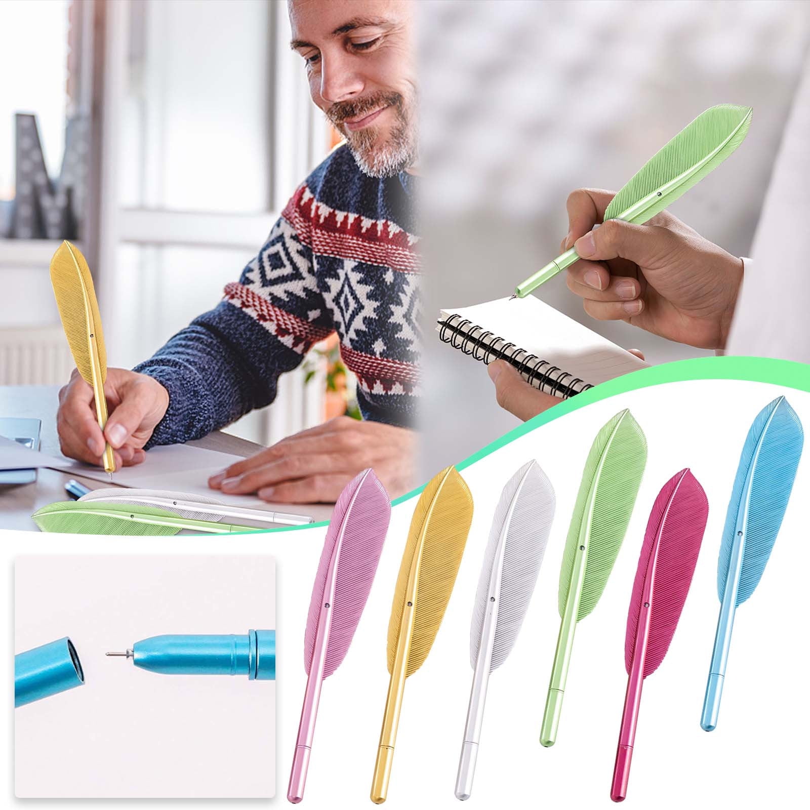 Gel Pens Ballpoint Pen Black 8 Pen Writing Pens,Black Pen Color Retro ...