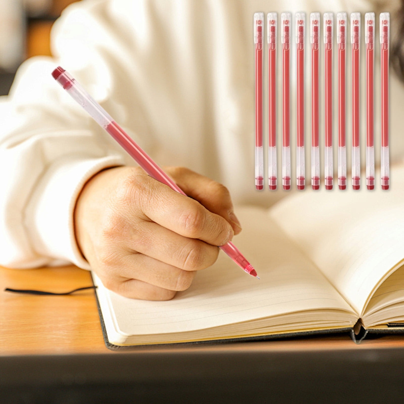 Gel Pens, Ballpoint Pens, 10 Pack Glossy Ink Gel Writing Pens with 0 ...