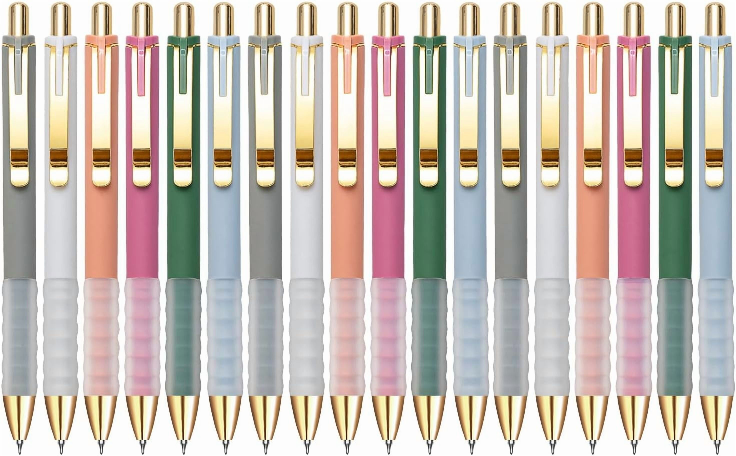 Gel Pens Black Ink Pen 0.5mm fine Point Pens Smooth Writing Retractable ...