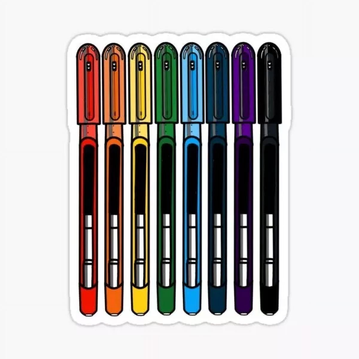 Gel Pens Pack Set Multi Color Ink Sticker For Phone Decal Water Bottle ...