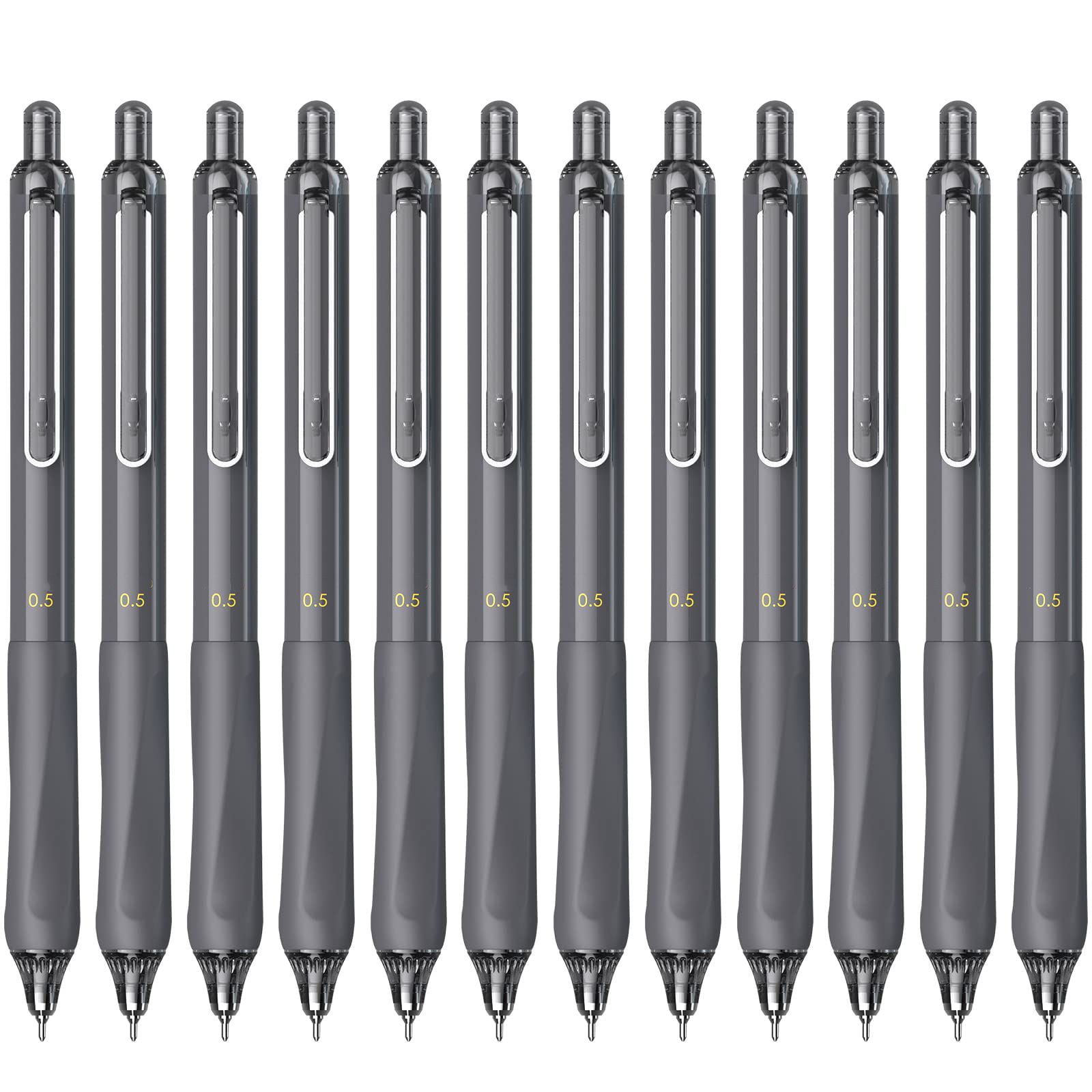 Gel Pens Quick Dry Ink Fine Point 0.5mm, Retractable Rolling Ball Black ...
