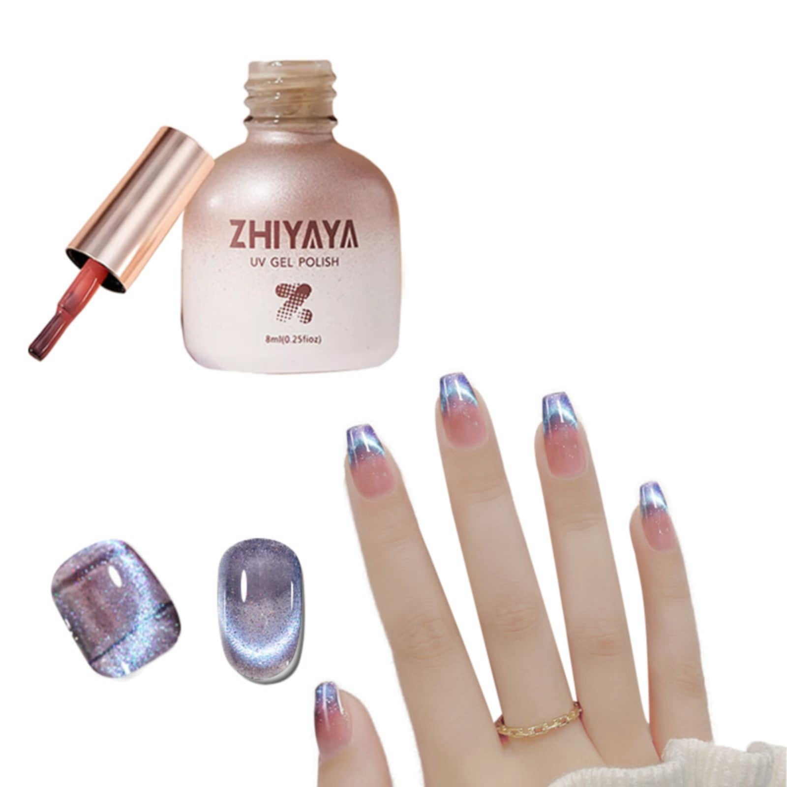 Gel Polish Cat Gel - Dynamic Broken Cat Eye Gel Nail Polish, Winter ...