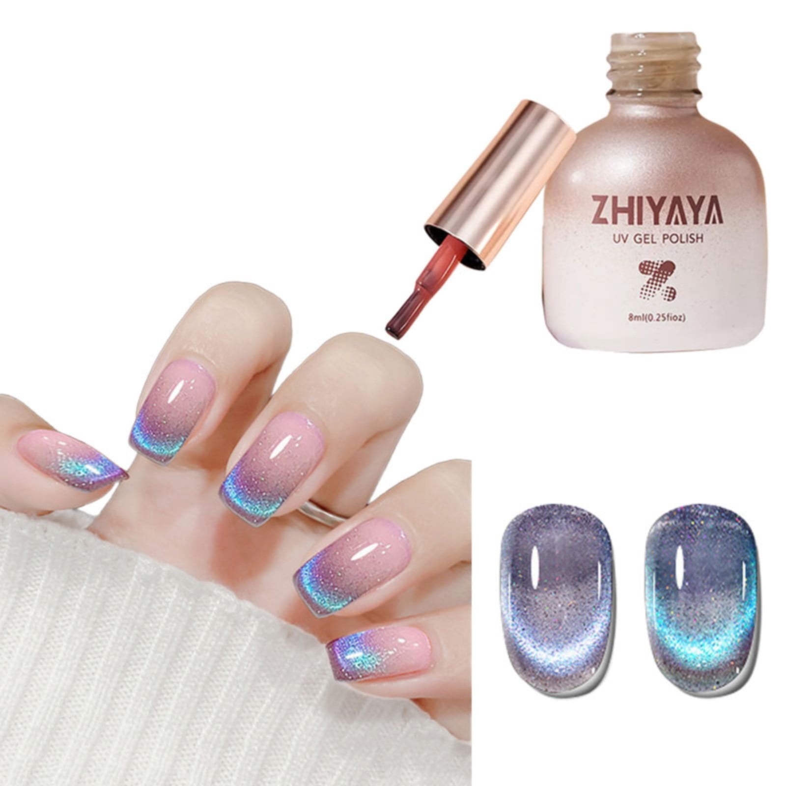 Gel Polish Cat Gel - Dynamic Broken Cat Eye Gel Nail Polish, Winter ...