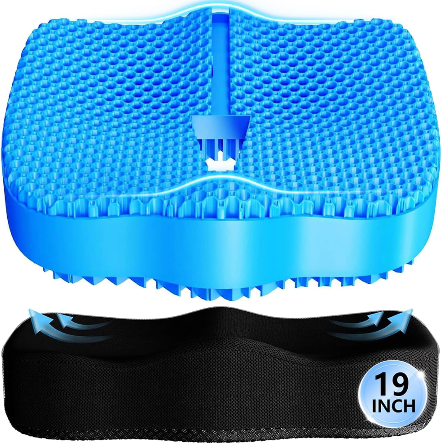 Gel Seat Cushion for Office Chair 3.54in Thick Ergonomic Gel Chair ...