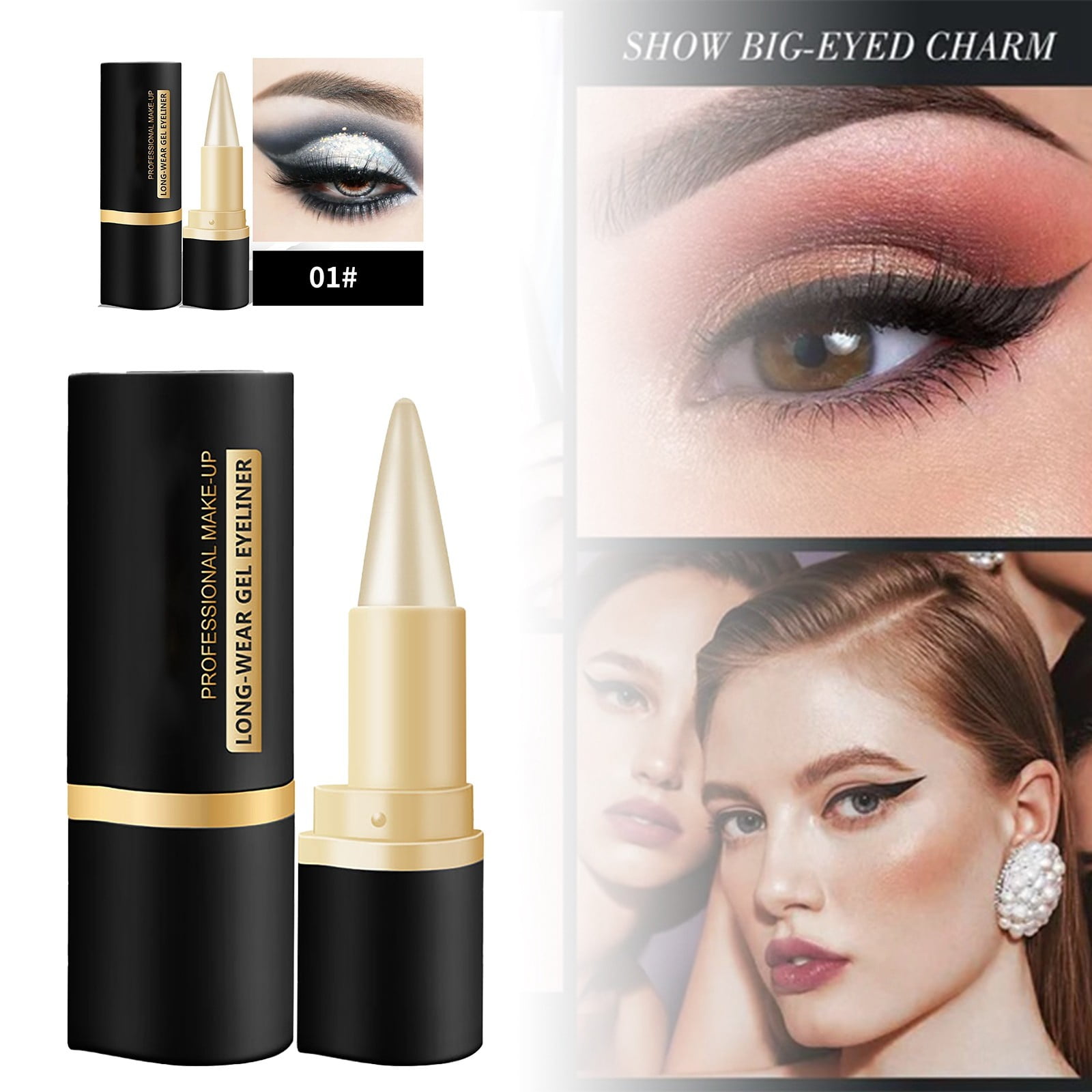 Gel Set And Proof Cat Eye Black Eyeshadow Stick Quick Drying Single ...