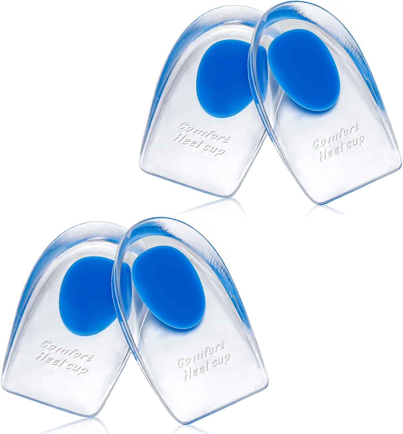 Gel Silicone Heel Pads,2 Pairs Heel Cups for Achilles Tendonitis,Shoe ...