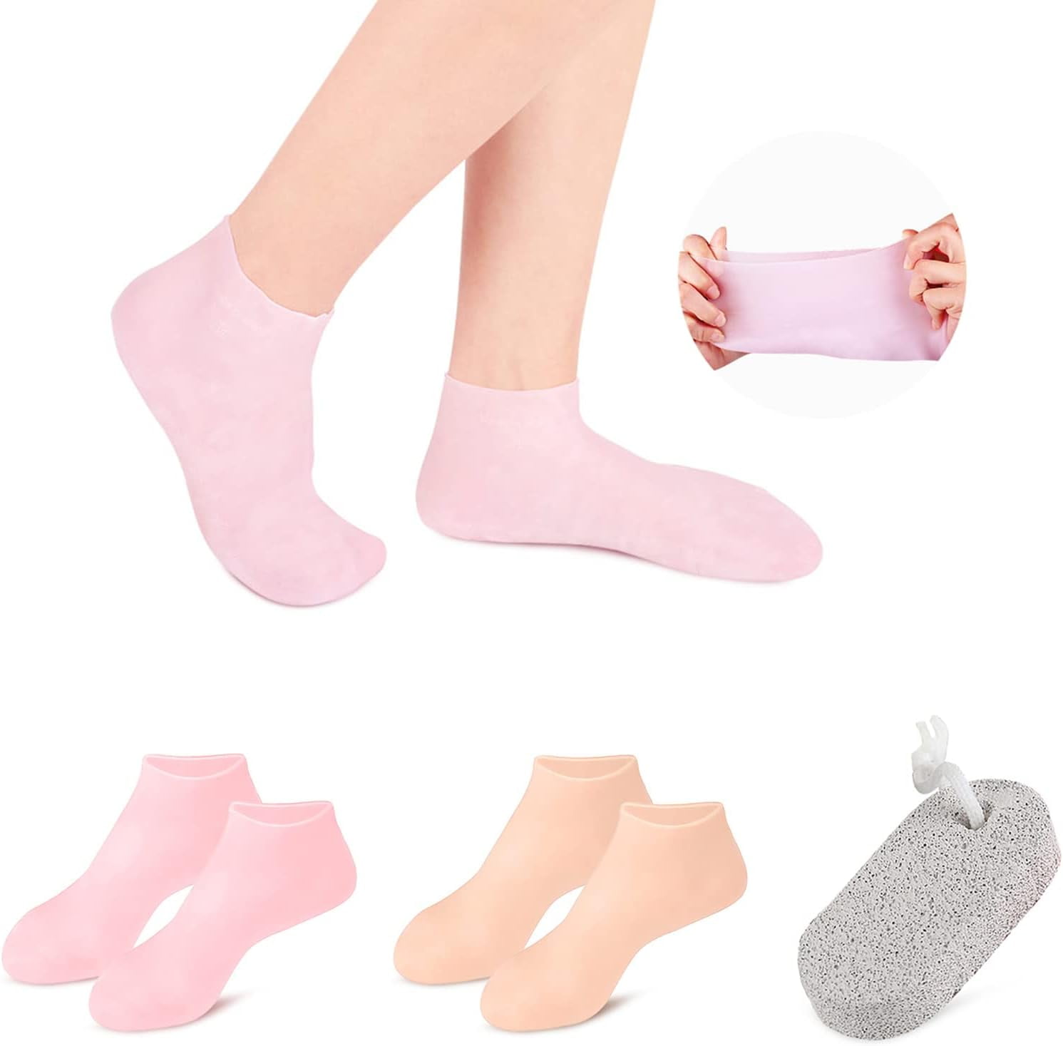 Gel Socks, Moisturizing Socks, Soft Moisturizing Gel Socks, Gel Spa ...