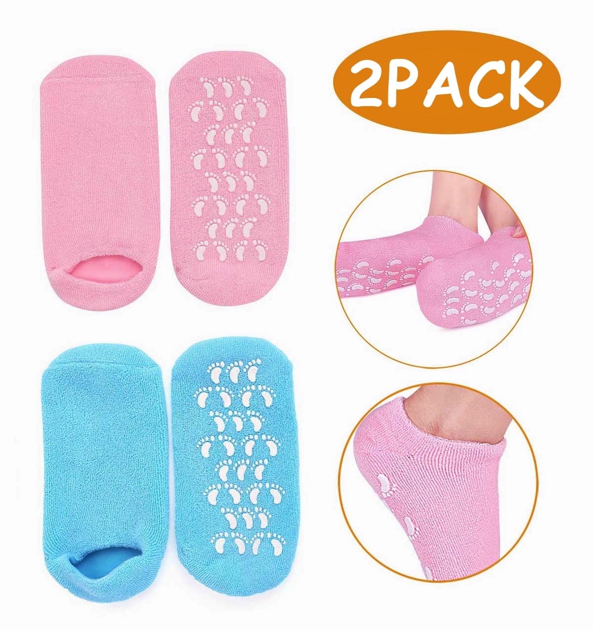 Gel Socks Moisturizing Socks Soft Spa Socks For Repairing and Softening ...