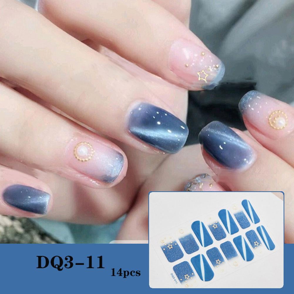 Gel Strips Semi Cured Gel Nail Art Sticker Waterproof Nail Strips 2024 ...