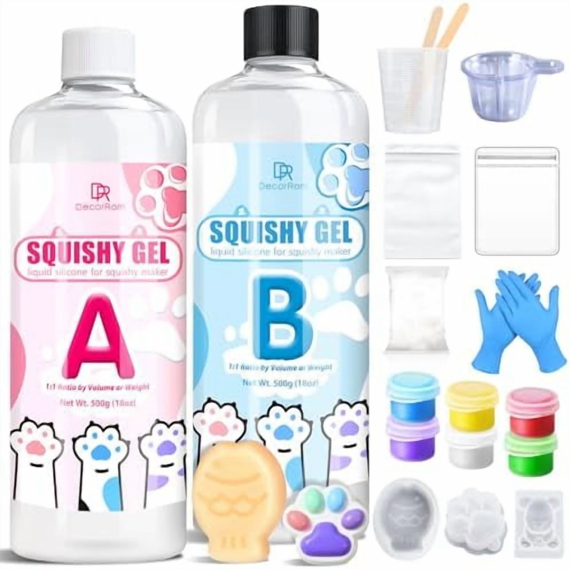 Gel for Taba Squishy Kit, 36oz Liquid Silicone Super Soft Fast Cure for ...