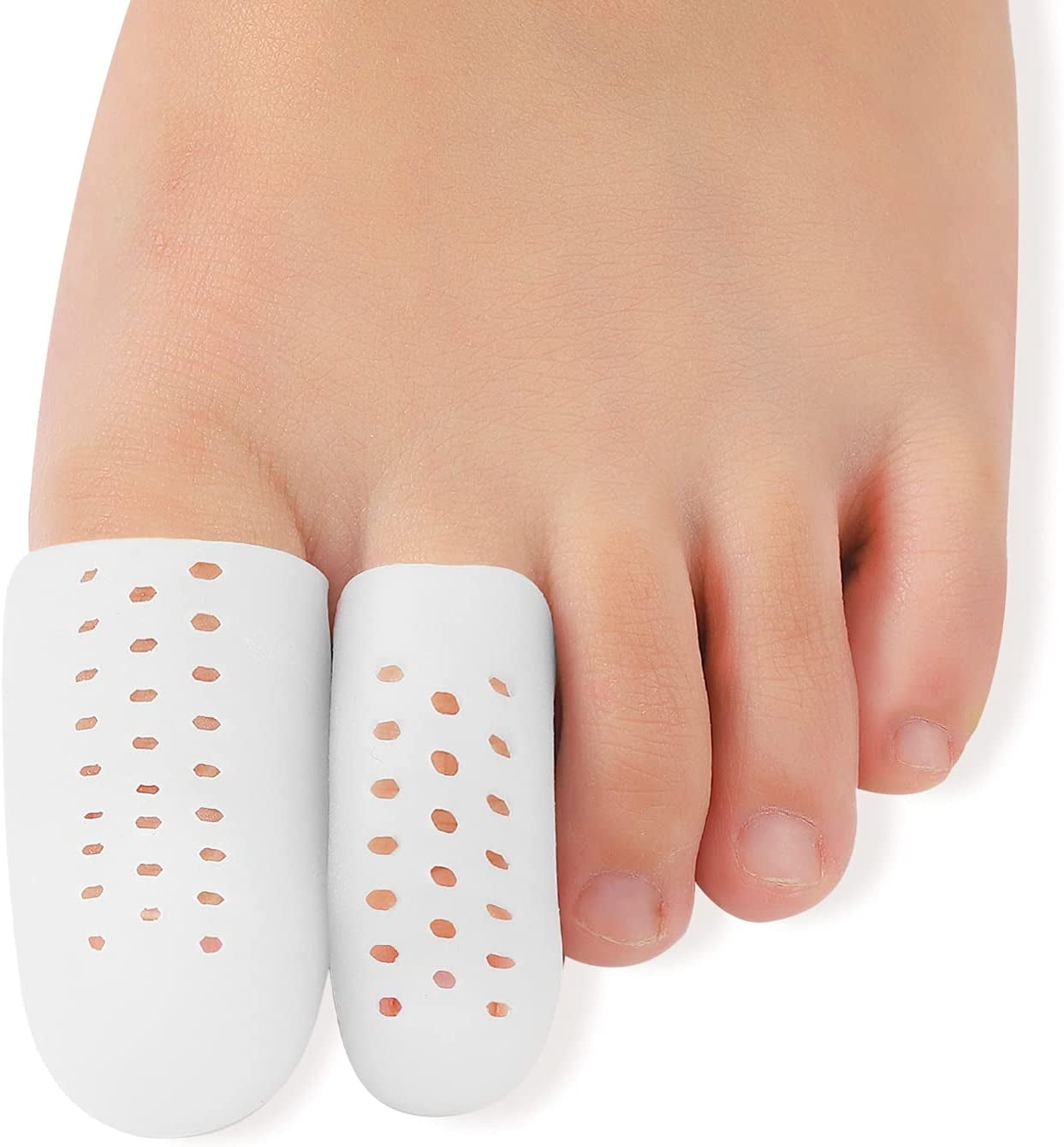 Gel Toe Caps for Women, Men, 12Pieces Breathable Big Toe Protectors ...