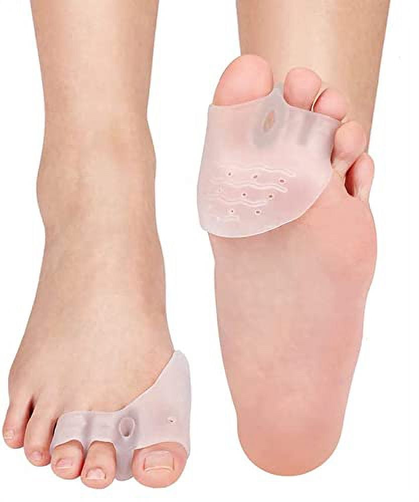 Gel Toe Separators, 2 Pairs Toe Stretcher Bunion Spacer Metatarsal Pads ...