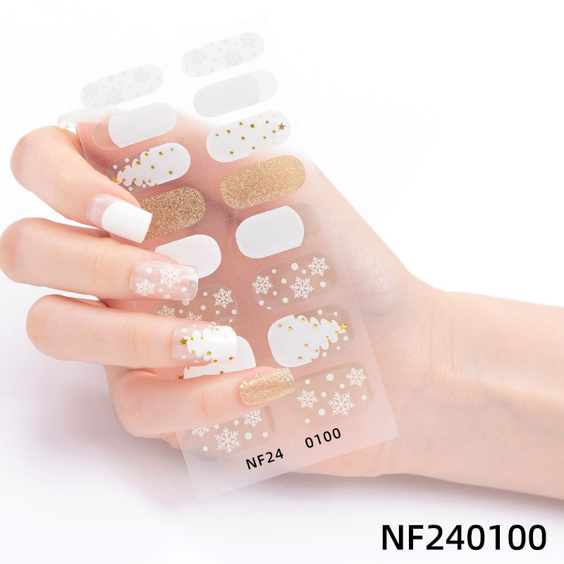 Gel nail stickers UV second generation semi-baked semi-cured nail ...