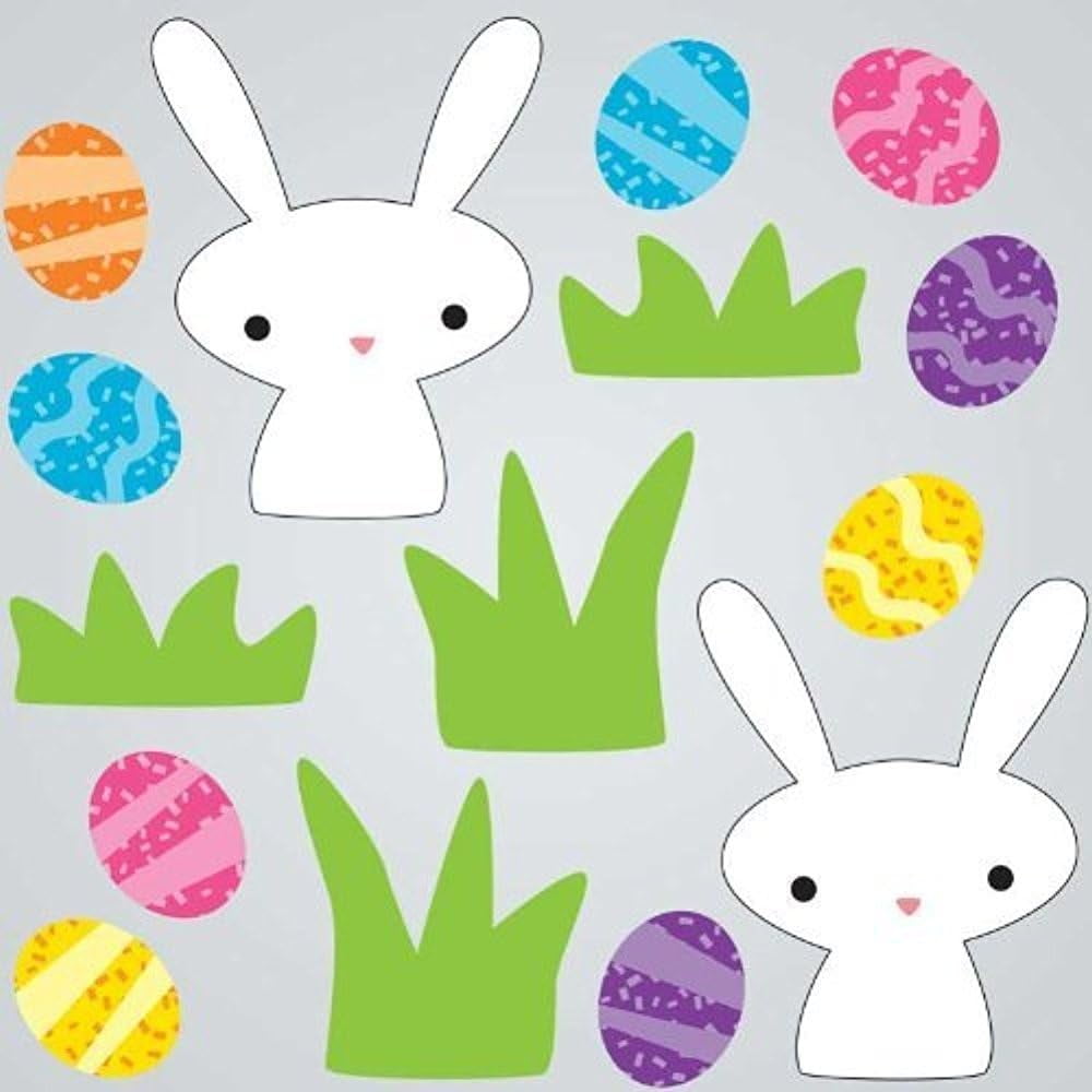 GelGems Easter Themed Gel Window Clings (Rabbits Eggs, Large Bag ...