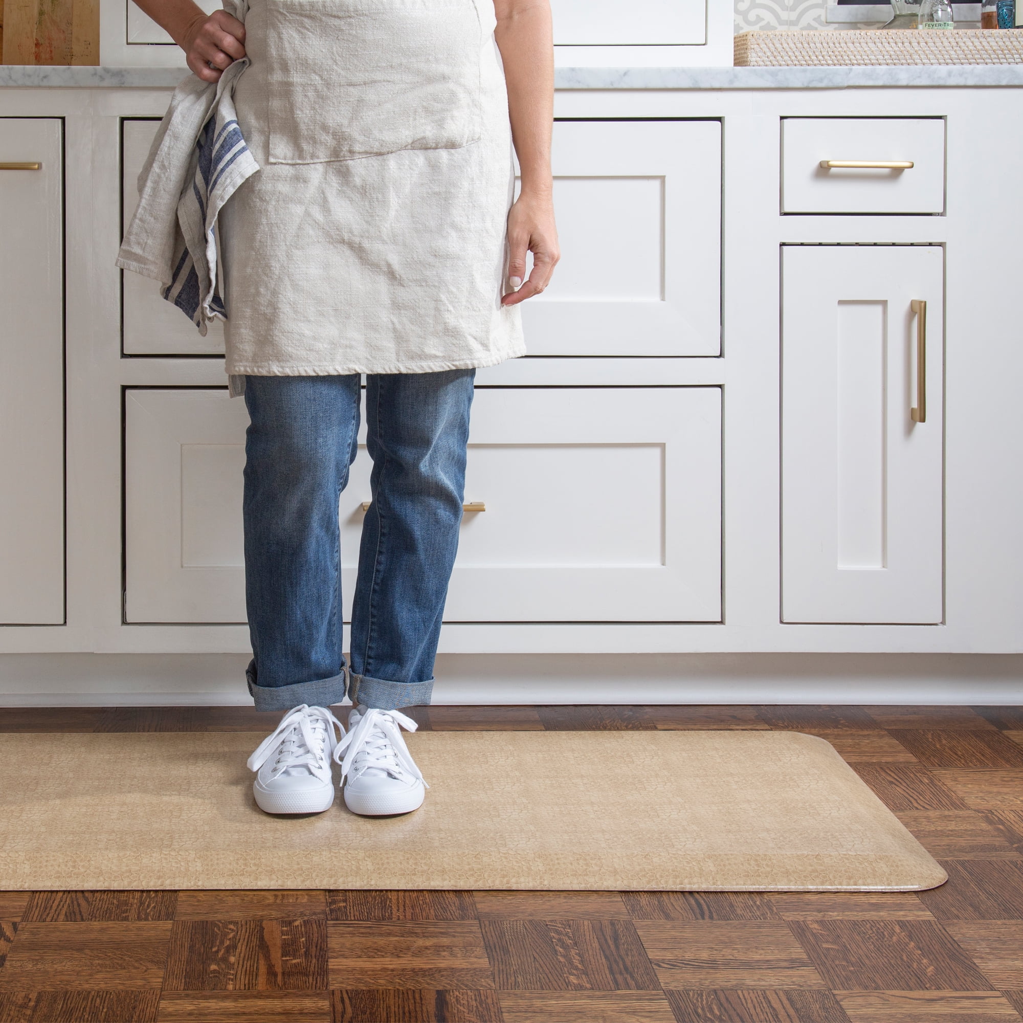 GelPro Contemporary/Traditional/Transitional Pebble Beige Kitchen Mat ...