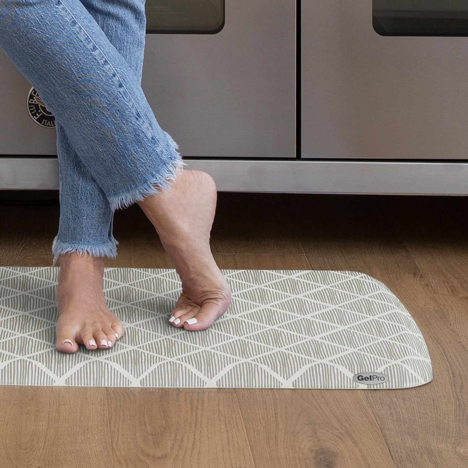 Free Shipping! GelPro Anti-Fatigue Comfort Gel Kitchen Mat Gray White ...
