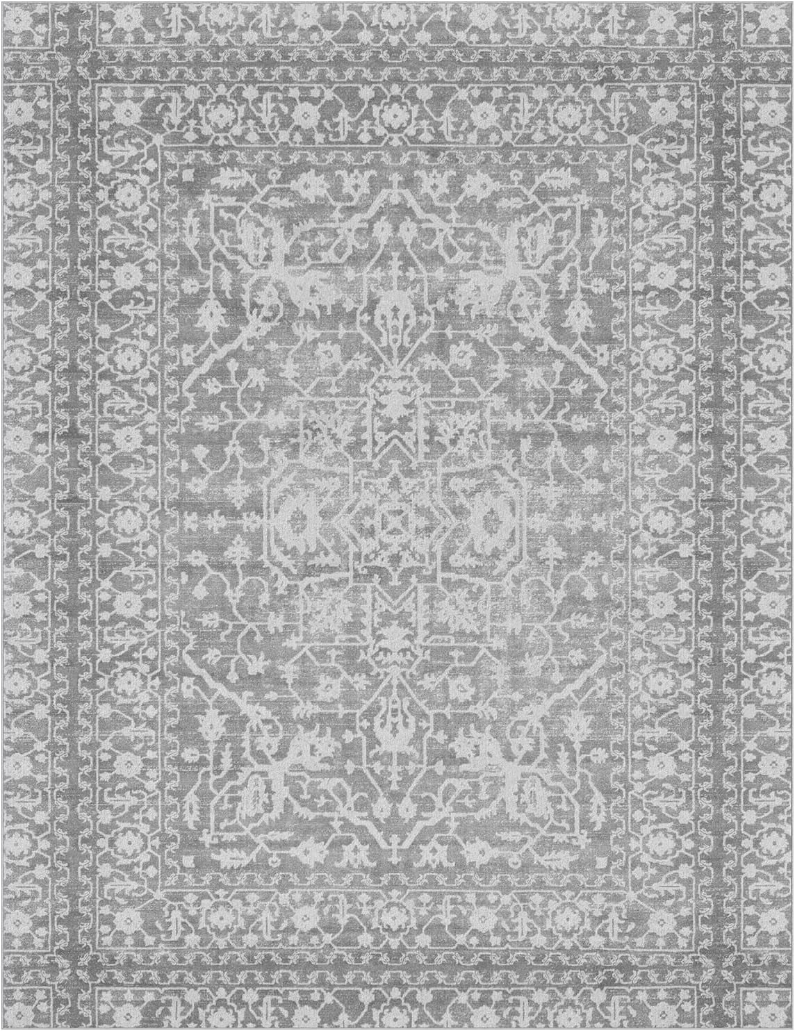 GelPro NeverMove Machine Washable Bella Area Rug, 10'x7'7", Grey ...