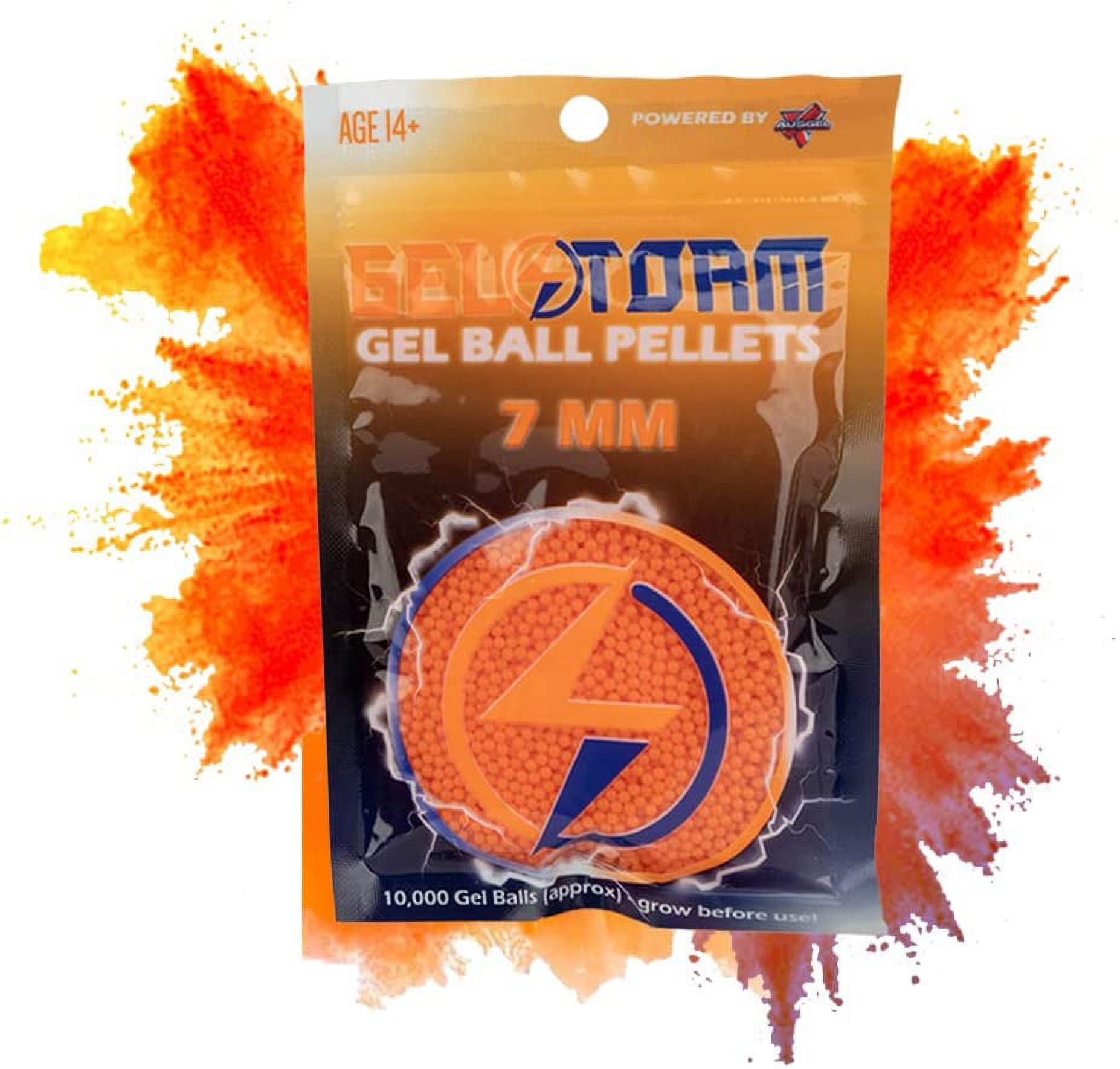 GelStorm Blaster Gels - Refill Ammo, 7-8mm Orange Gel Ball Pellets, Non ...