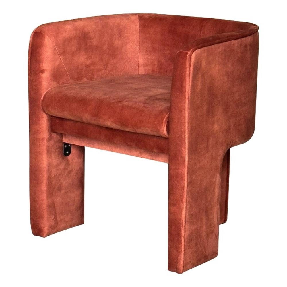 Gela Dining Chair-Three Legged Barrel Accent Sides-Maroon Red - Walmart.com