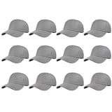 Gelante Adult Plain Baseball Hat Cap Adjustable Back Strap 12 Pack ...