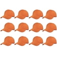 Gelante Adult Plain Baseball Hat Cap Adjustable Back Strap 12 Pack ...