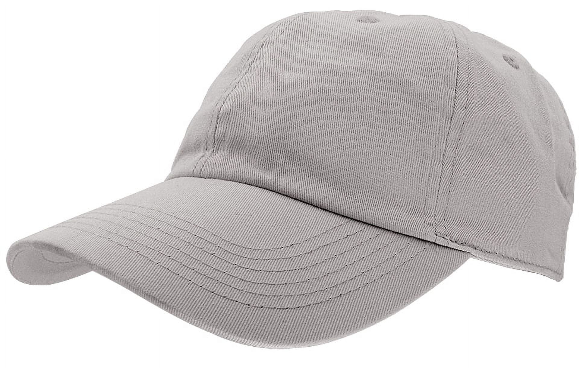 Gelante Unisex Solid Baseball Hat - Gray, 100% Cotton, Adjustable Fit ...