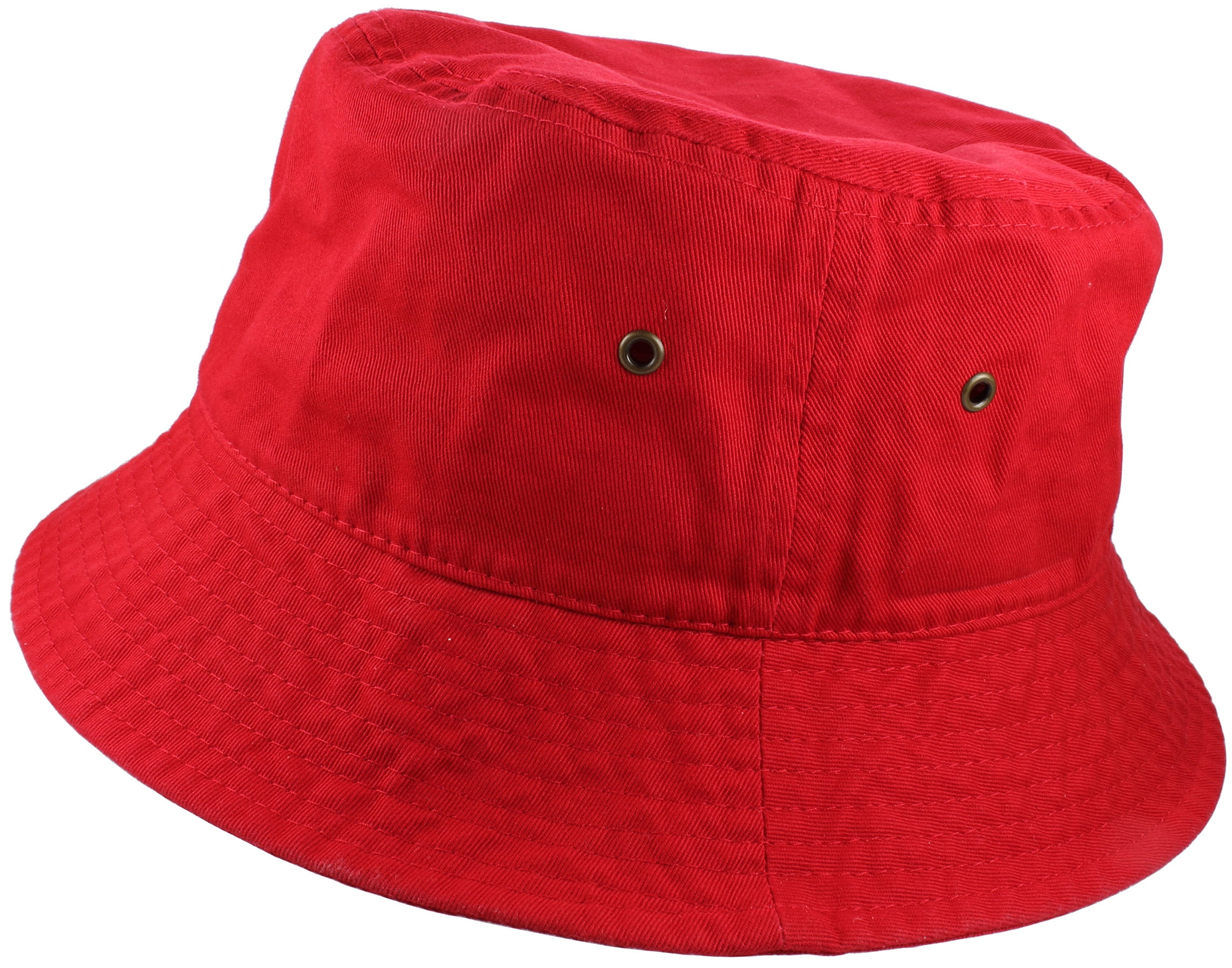 Gelante Bucket Hat 100% Cotton Packable Summer Travel Cap. Red-L/XL ...