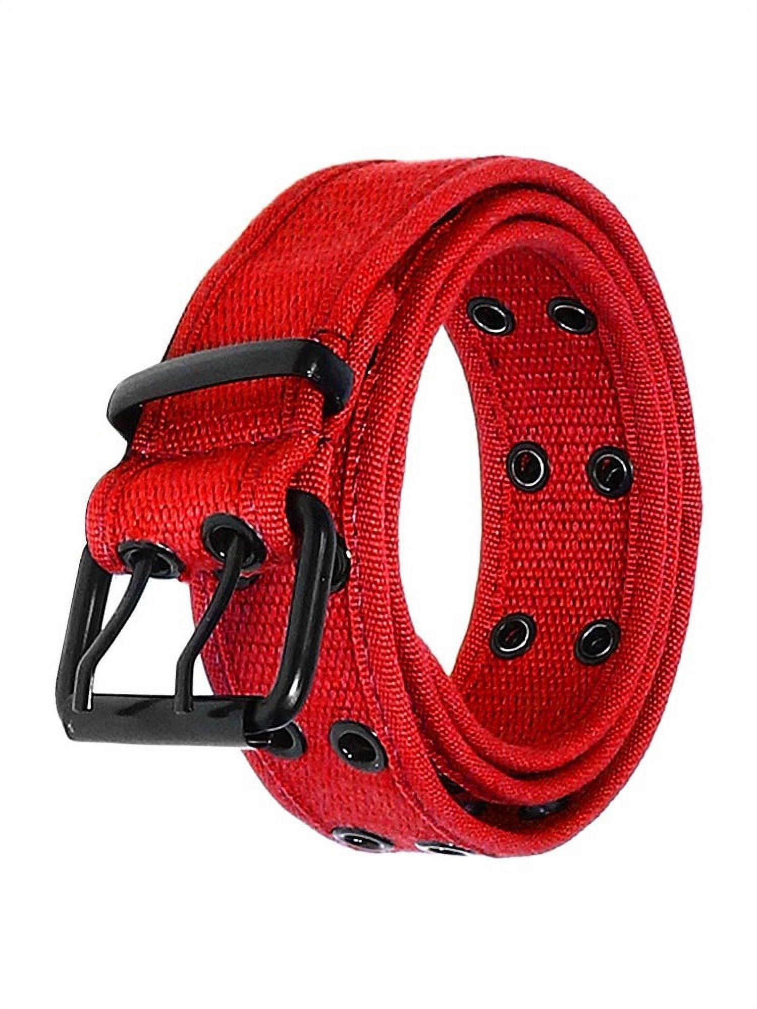 Gelante Canvas Double Grommet Hole Belt - Red, XL - Walmart.com