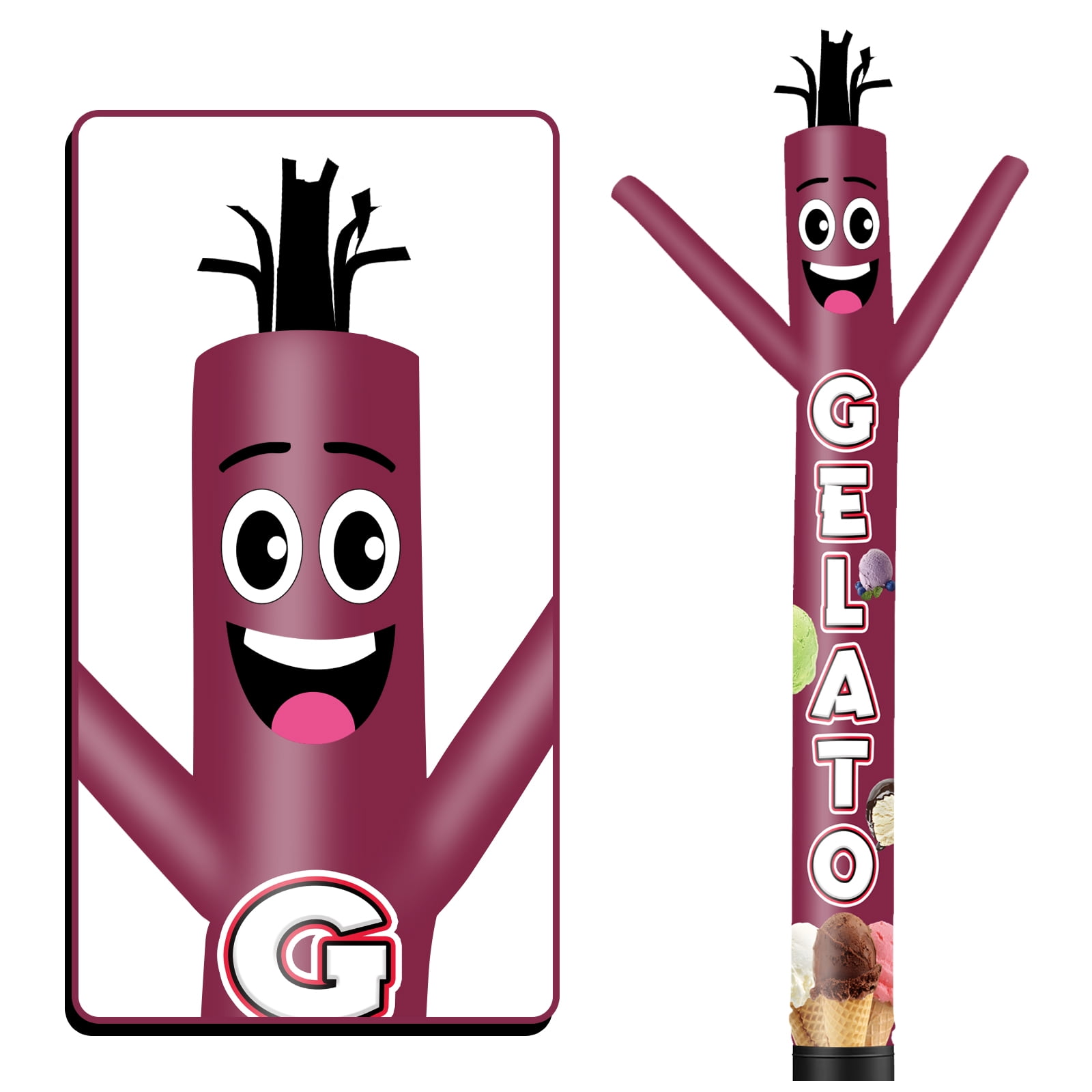 Gelato Inflatable Tube Man Wacky Wavy Dancing Guy for Outdoor ...