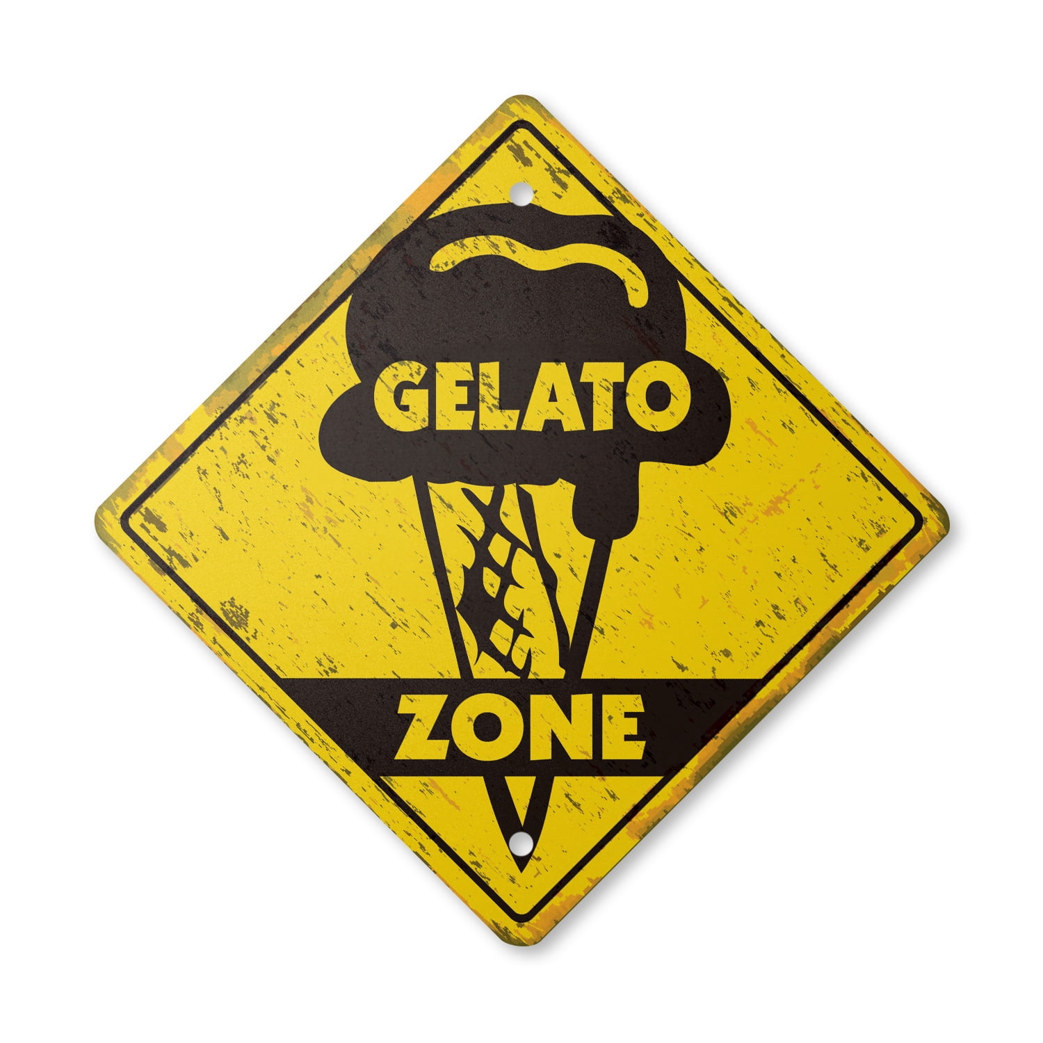 Gelato Vintage Crossing Sign Zone Xing | Indoor/Outdoor Plastic | 17 ...