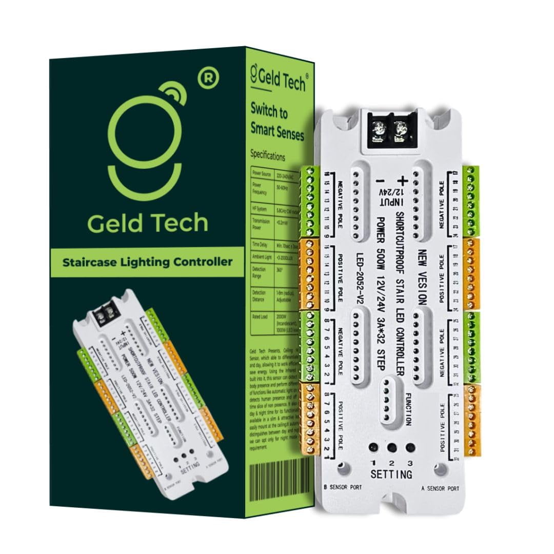 Geld Tech Motion Sensor Controller for LED Staircase Strip Lights ...