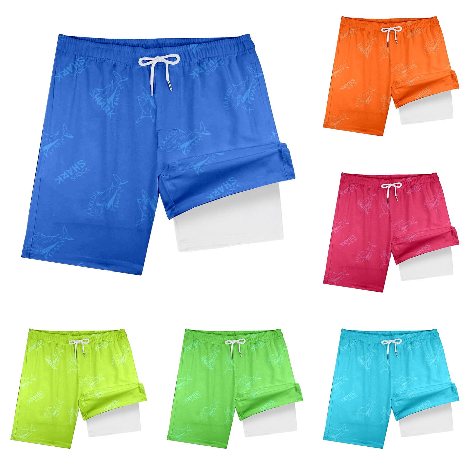 Gelikeya Boys Swim Trunks with Compression Liner Toddler Kids Boy ...