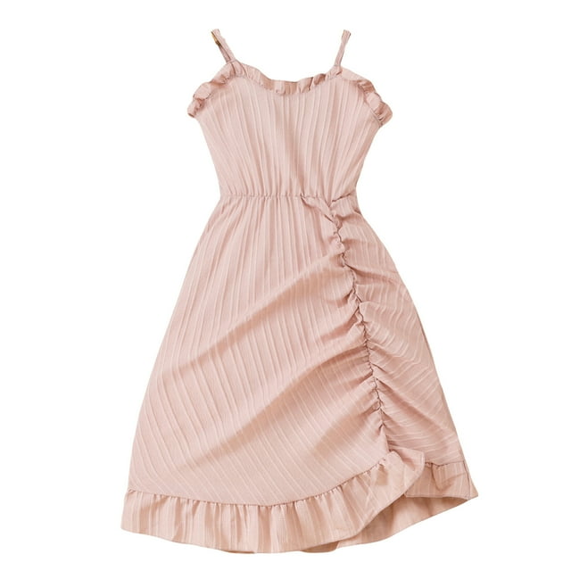 Gelikeya Easter Dresses for Girls Size 12 Solid Color Sleeveless ...