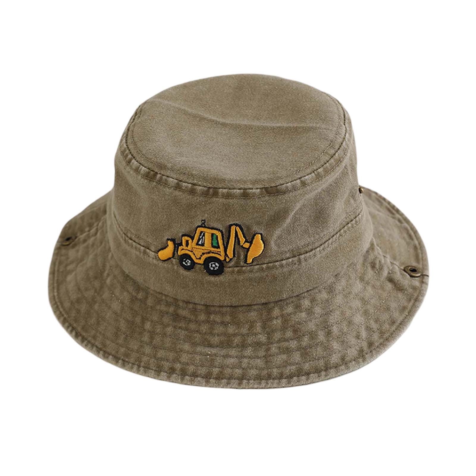 Gelikeya Excavator Toddler Baby Bucket Hats for Kids Protective Beach ...