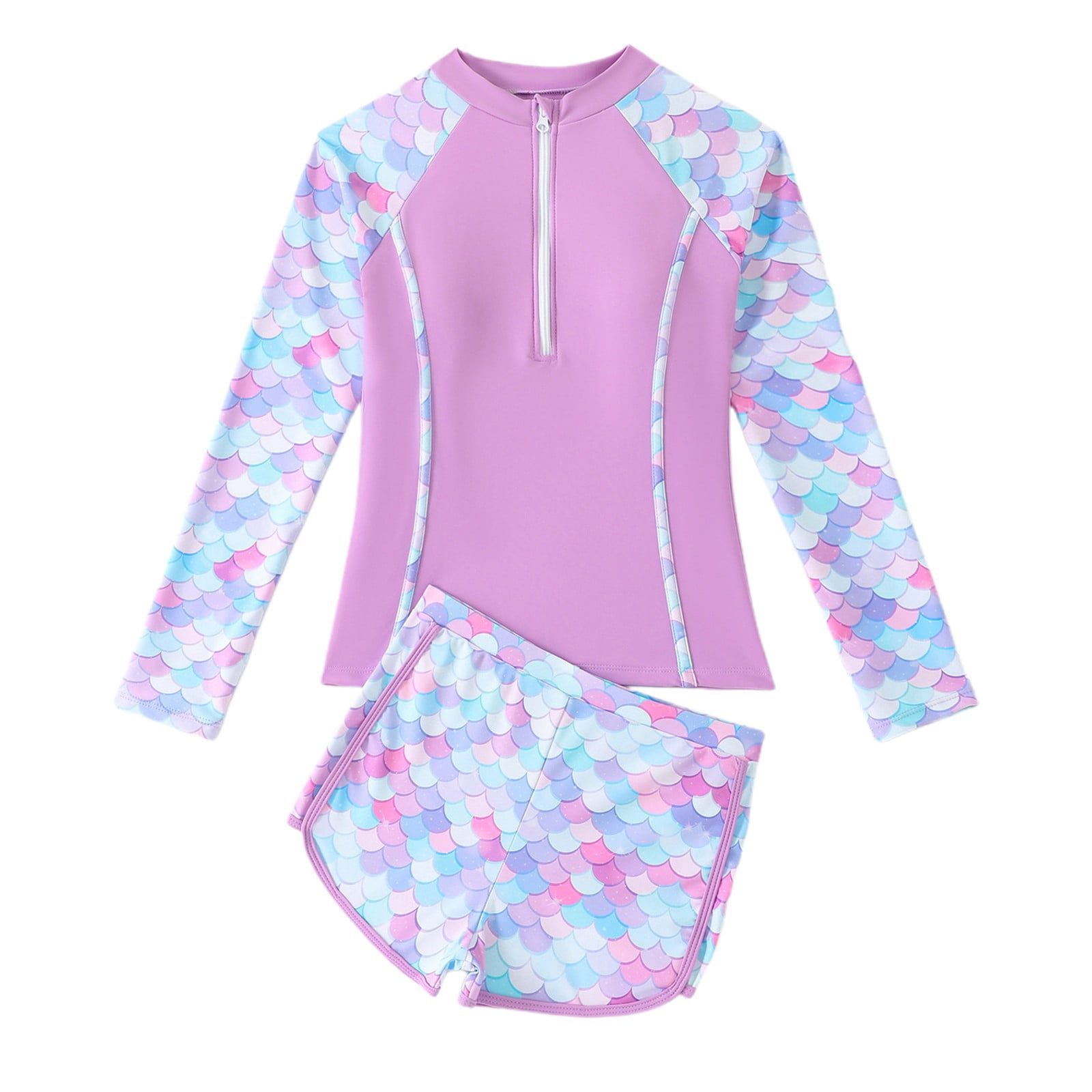 Gelikeya Girls Bathing Suits Size 8-9 Swimwear Swimsuits 2 Piece Rash ...