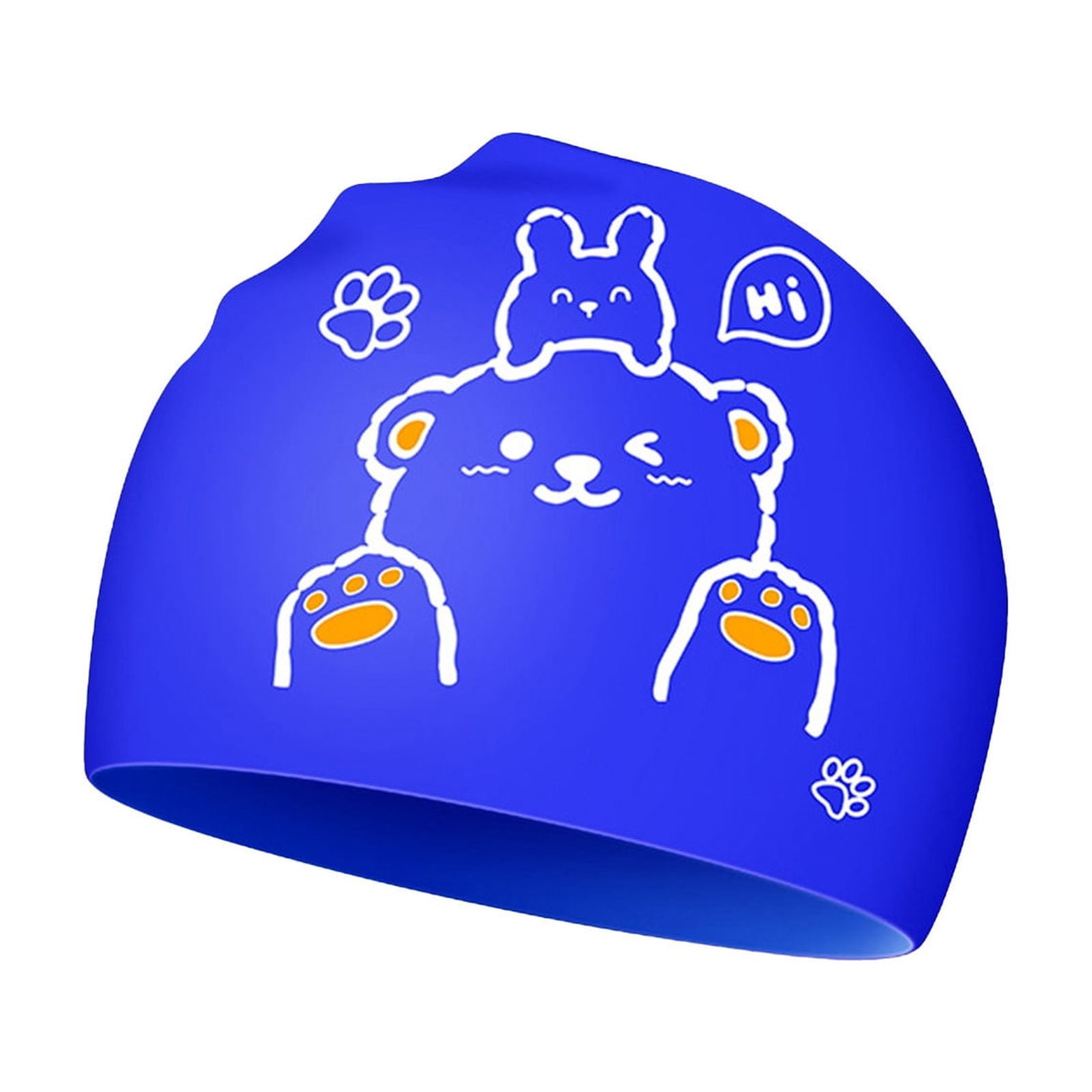 Gelikeya Girls Swim Caps Size 5-12 Waterproof Toddler Boys Girls ...
