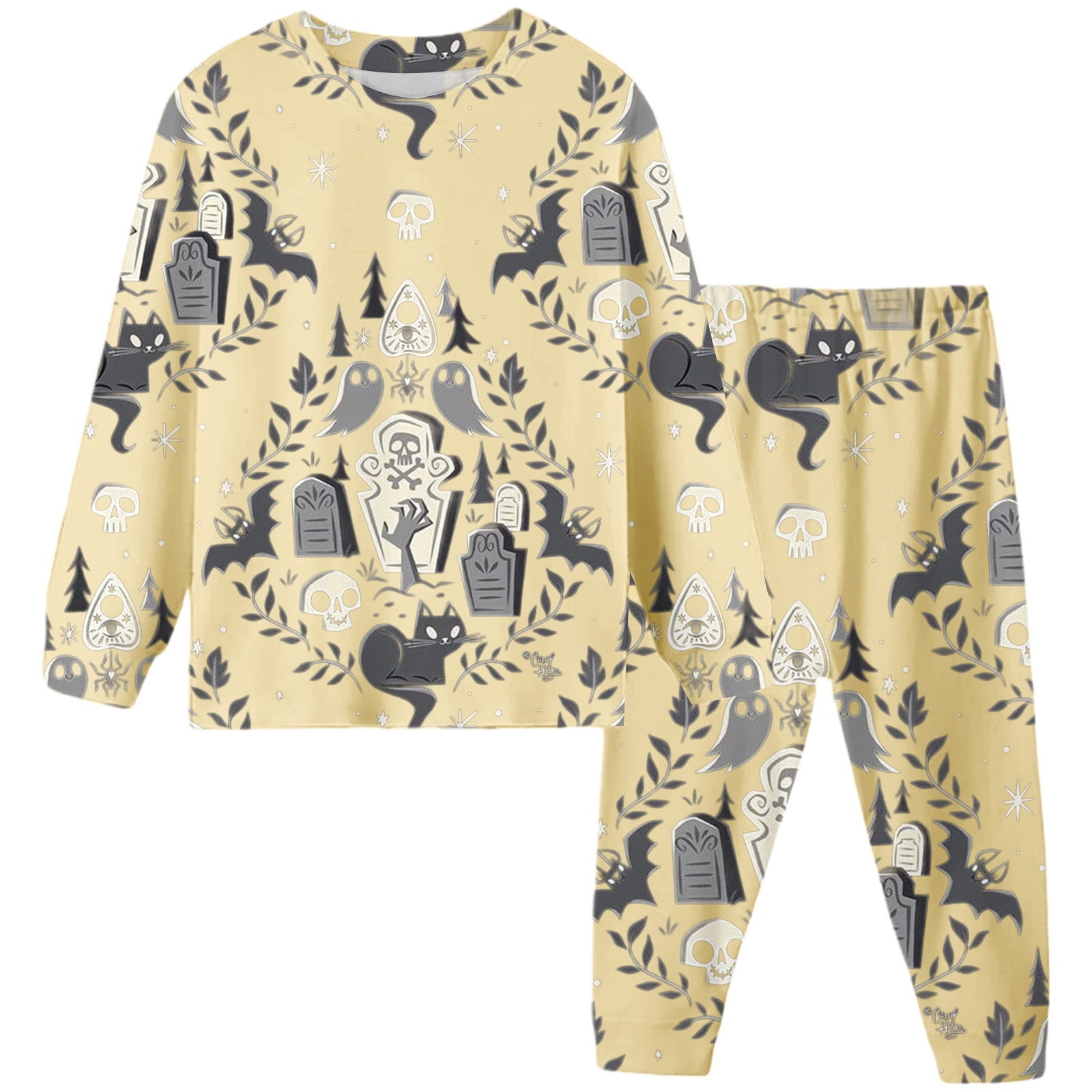 Gelikeya Halloween Sleepwear Pajama Sets for Toddler Kids Boys Girls ...