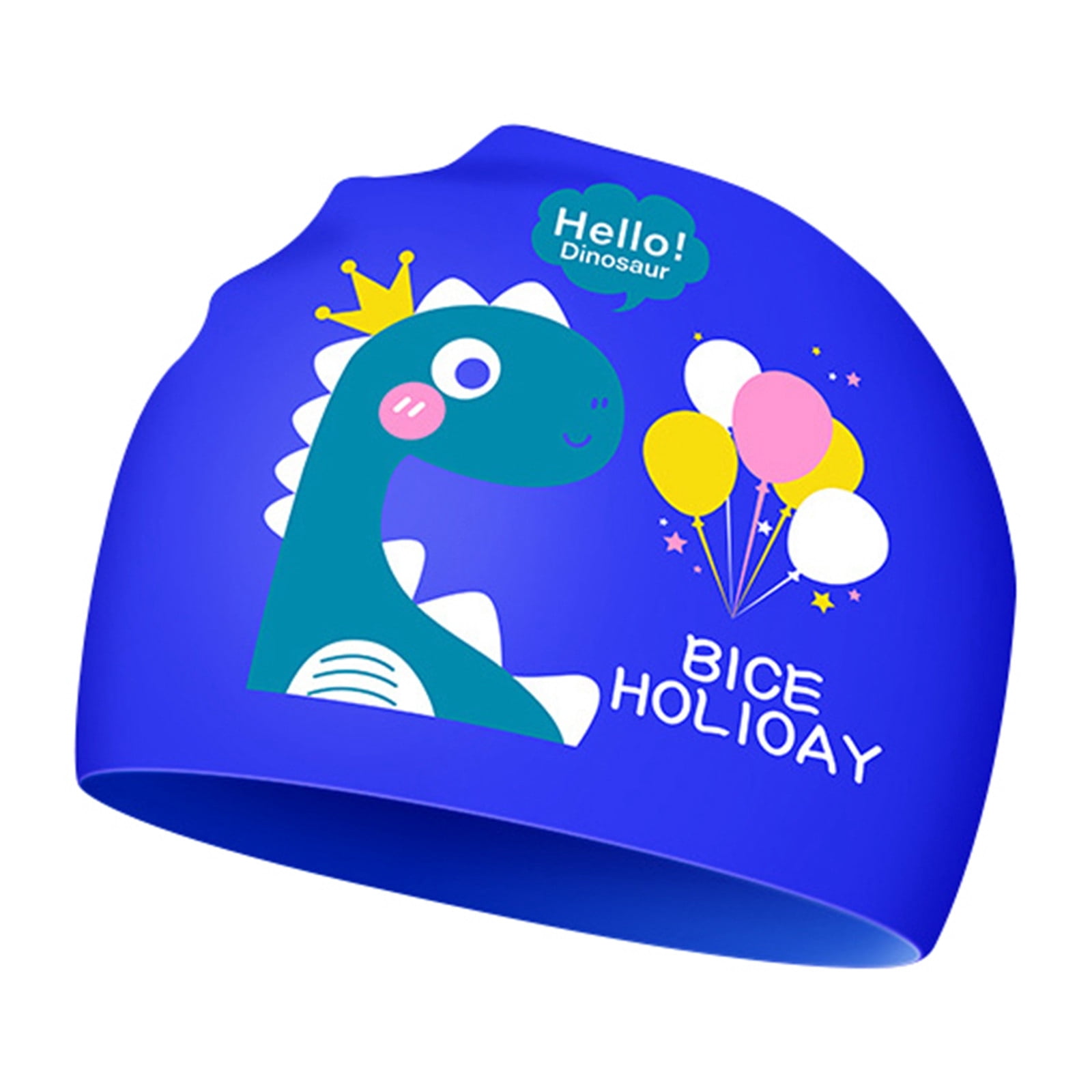 Gelikeya Kids Boys Girls Swim Caps Size 5-12 Cartoon Dinosaur Cute ...