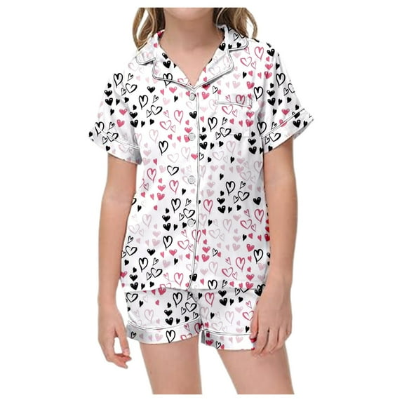 Gelikeya Silk Pajamas Kids Boys Girls Fashion Bowknot Button Down ...